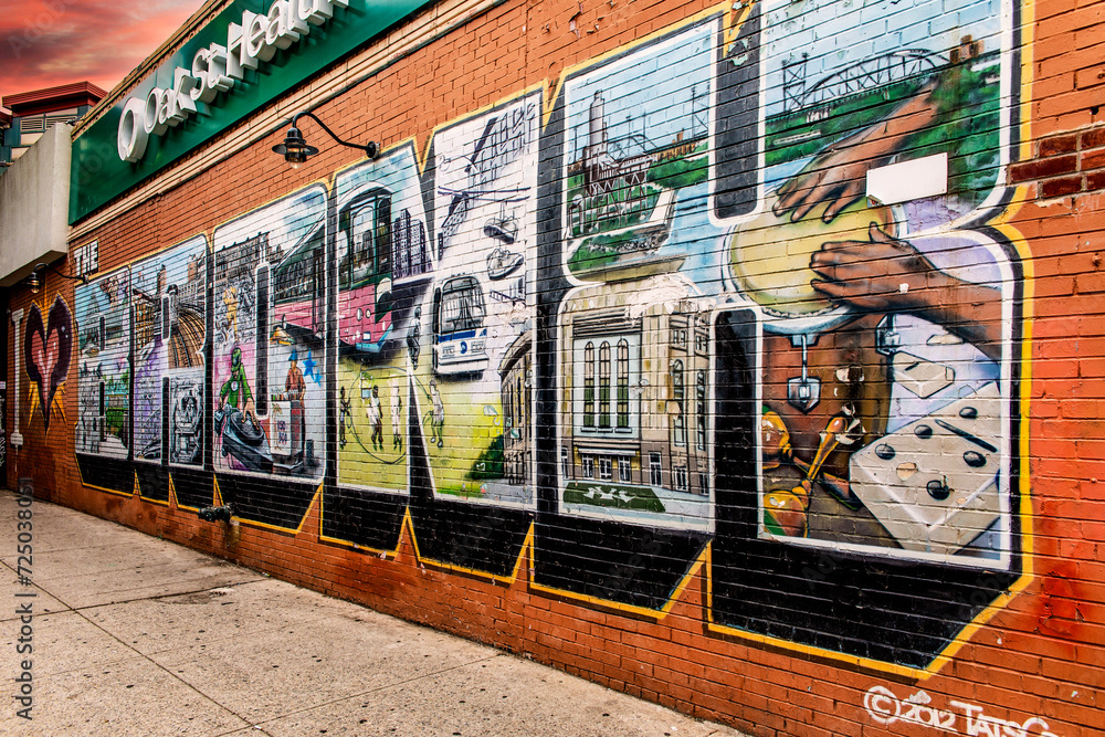 New York, USA; January 3, 2024: One of the most famous graffiti painted ...