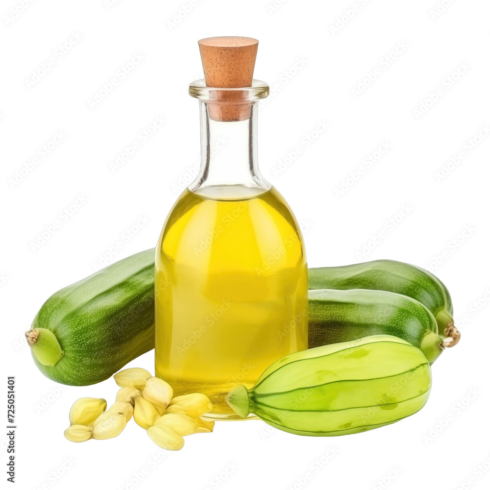 fresh raw organic wax gourd oil in glass bowl png isolated on white ...