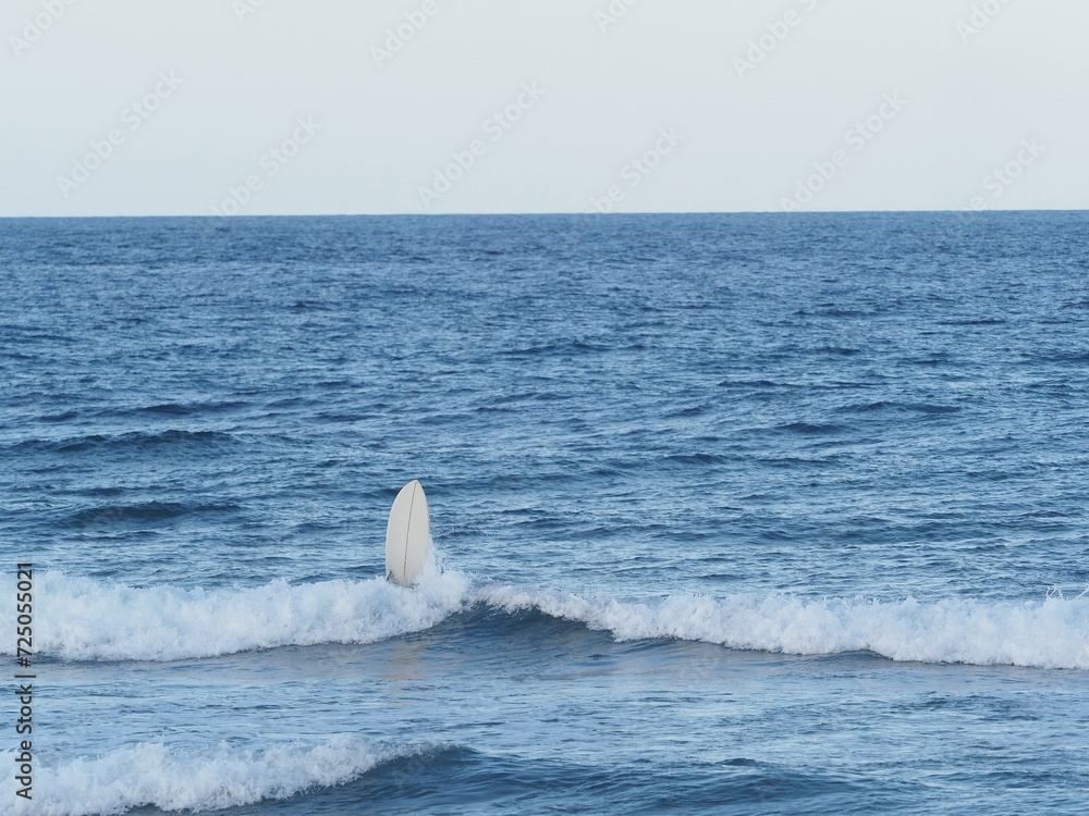 Surfer falls off the board. Wipeout, fail, falling off the board in the ...