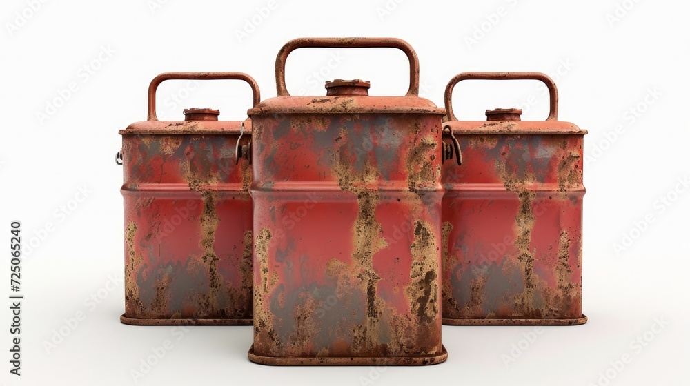 Red Metal Fuel Tank for Transporting and Storing Petrol, Vintage 20L ...