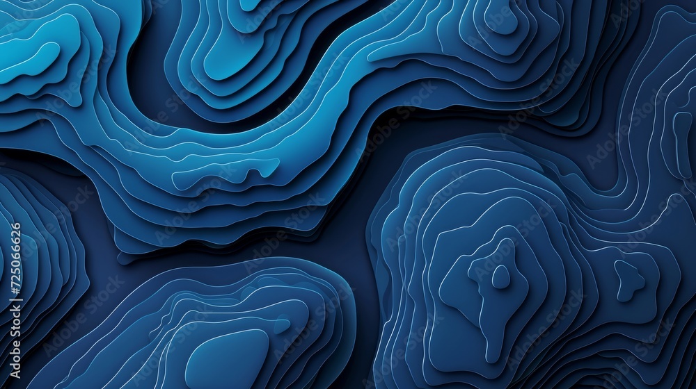 Vector Abstract Topographic Map Conceptual Pale Dark Blue Wallpaper ...