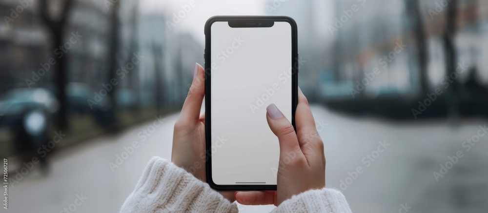 The empty phone screen symbolizes limitless opportunities and the ...