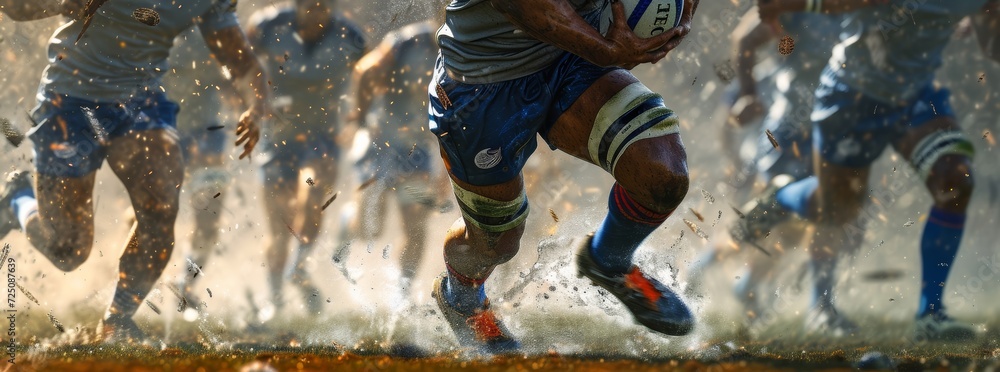 An agile athlete sprints across the field, clad in sturdy footwear and ...