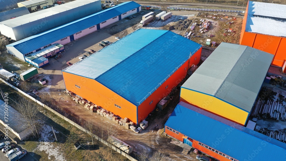 Transport and logistics center near a large city, megalopolis. Product ...
