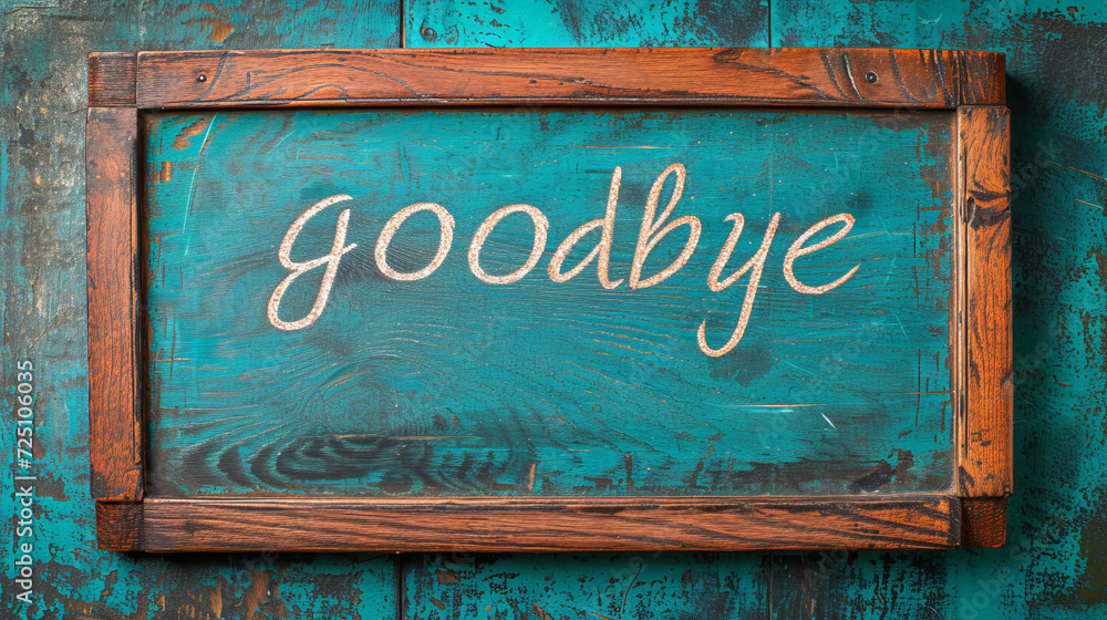 Farewell Message - handwritten 'goodbye' on a whiteboard Gen AI Stock ...