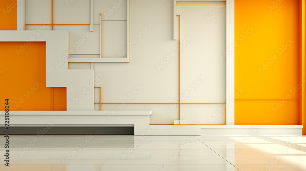 Modern Interior art room with new wall design. For art texture ...