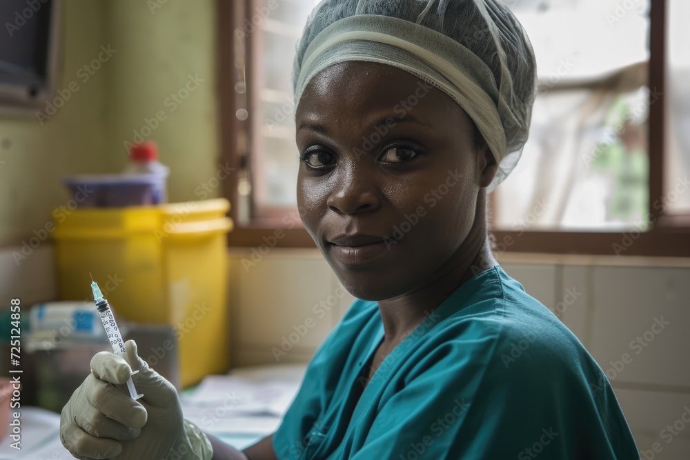 Medical Aid in Action: A Dedicated MSF Healthcare Worker, Syringe Ready ...