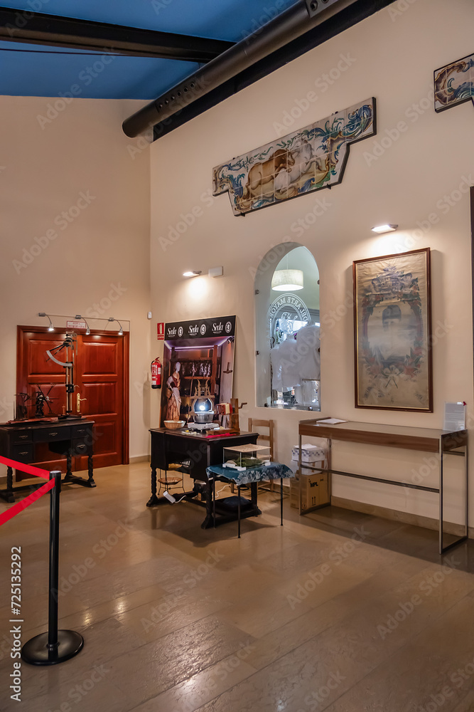 Interior of Silk Museum in Higher Art College of Silk. Silk Museum ...