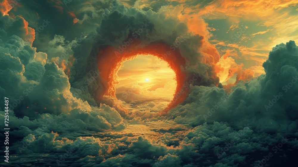 digital art piece featuring the π symbol transforming into an infinite ...