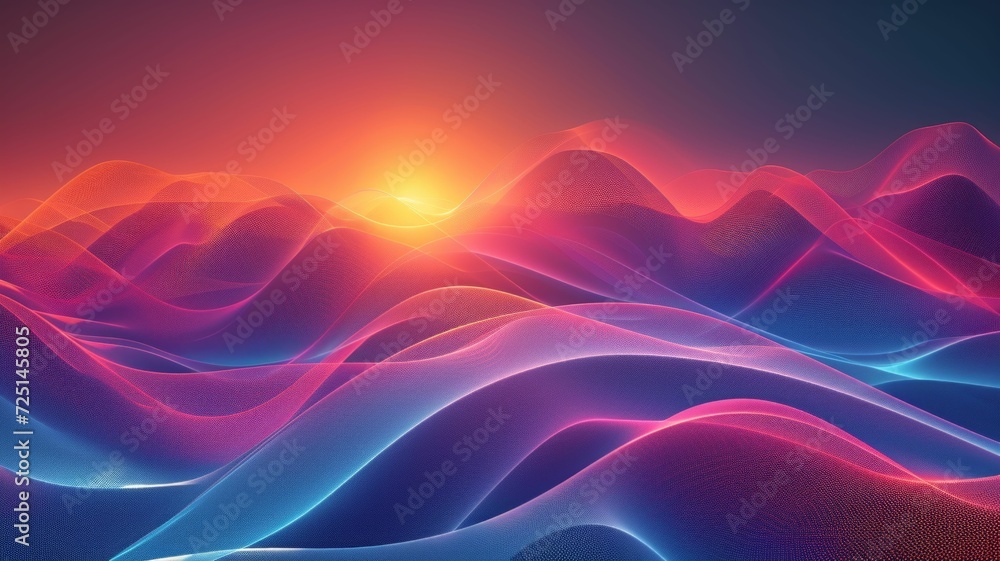 trigonometry concepts with sine, cosine, and tangent waves, educational ...