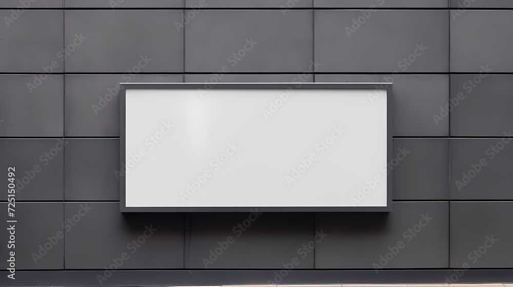 horizontal blank signboard mockup , company signboard mockup for ...