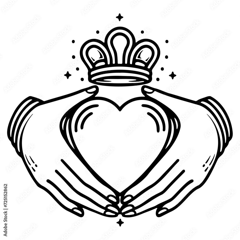 Irish Claddagh Sign Lucky SVG St Patricks Day Svg Ireland Clipart ...