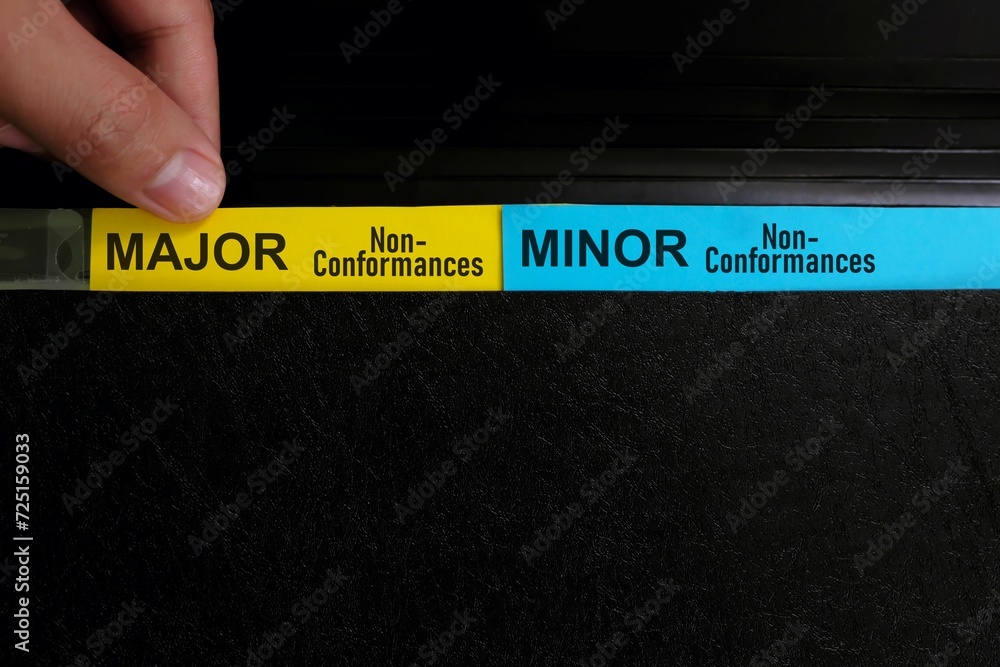 Major versus minor nonconformances in audit findings concept. Human ...