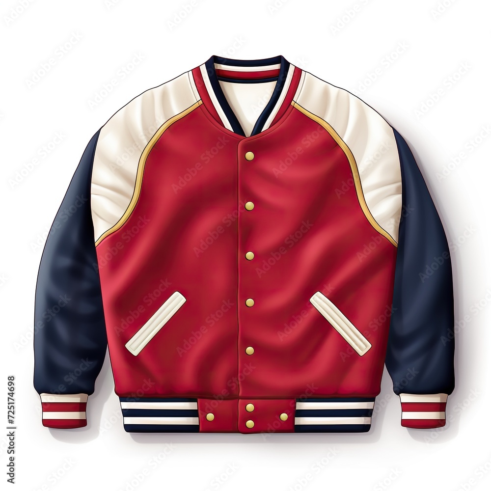 Advance fashioned Varsity jacket , isolated for mockup and designing ...