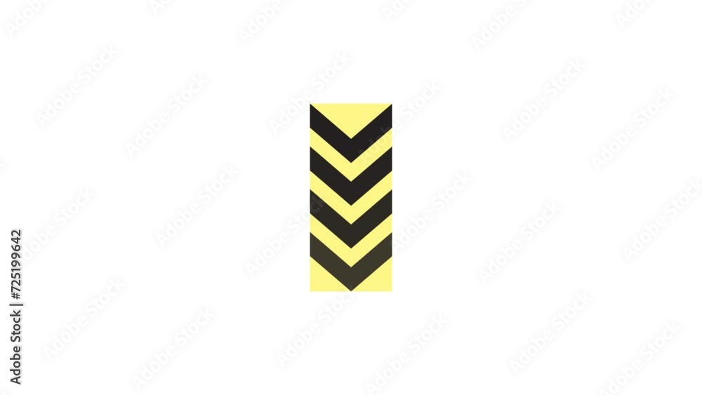 Down Traffic Signs Roundabout Directional Arrow Icon Animation ...