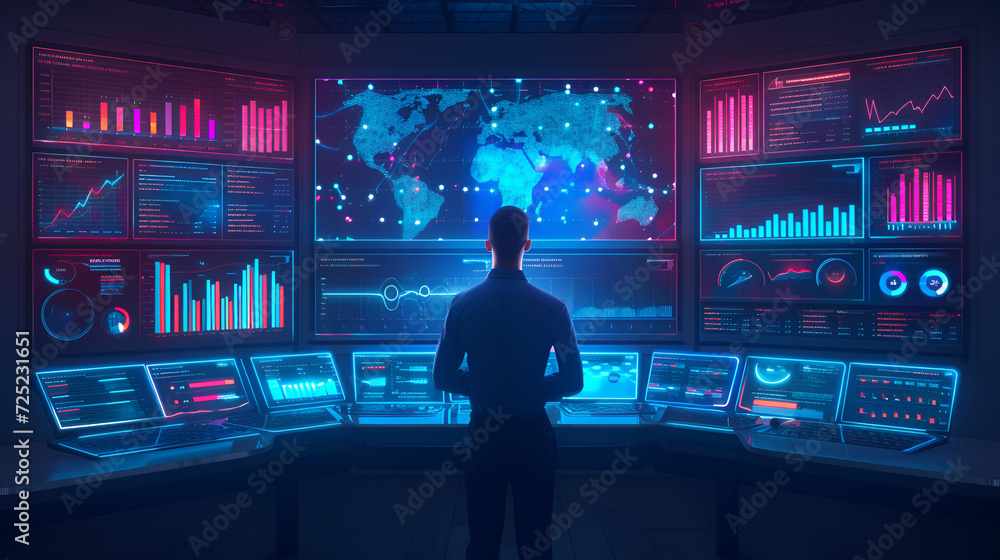 Data CRM business analysis customer report computer technology dashboard system analyst ...