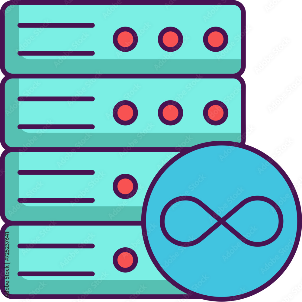 Vetor de Server icon, Data server symbol, Hosting emblem, Server room ...