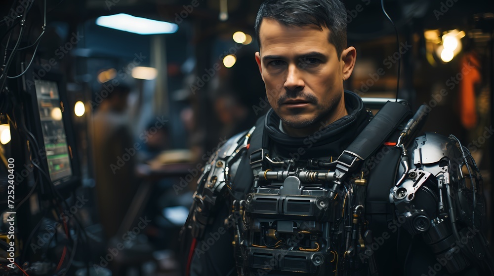 Advanced military exoskeleton suit prototype being tested in a top ...