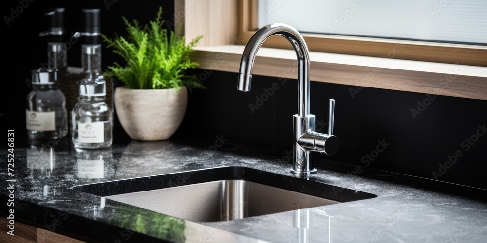 Compact undermount kitchen faucet with built-in water filter for ...