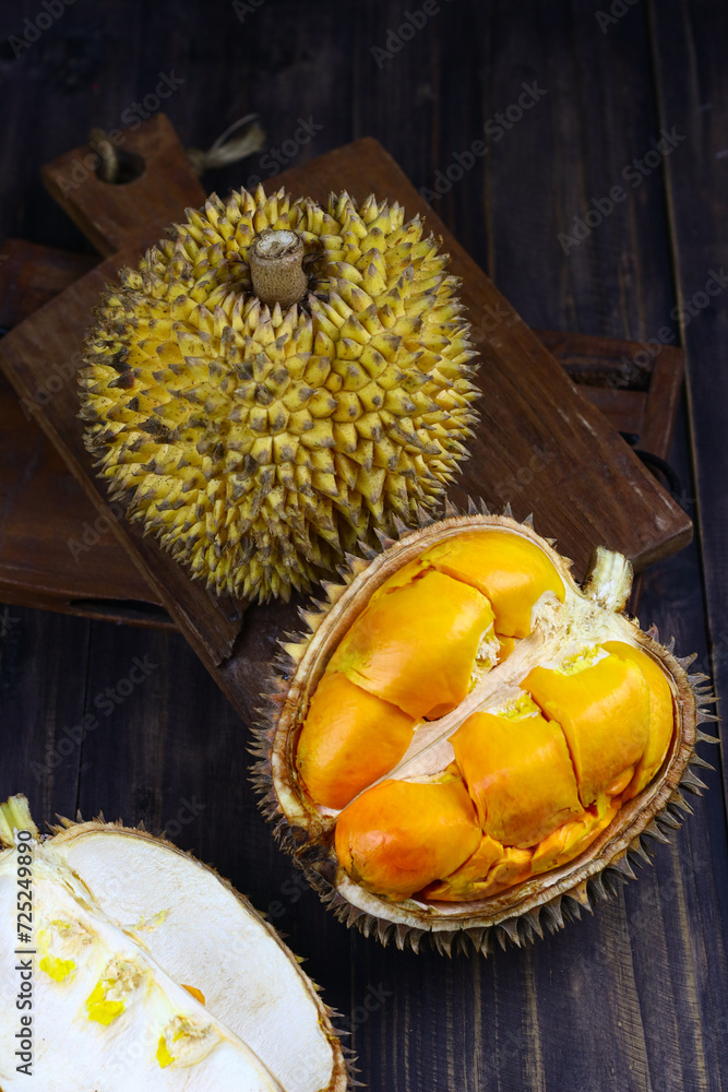 Lai or Elai fruit, one of Borneo endemic fruits. Family with Durian or ...