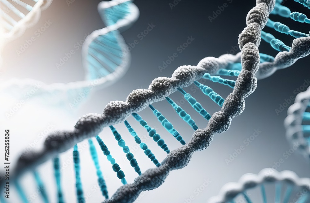 abstract DNA on beautiful soft background. Conceptual design of genetic ...