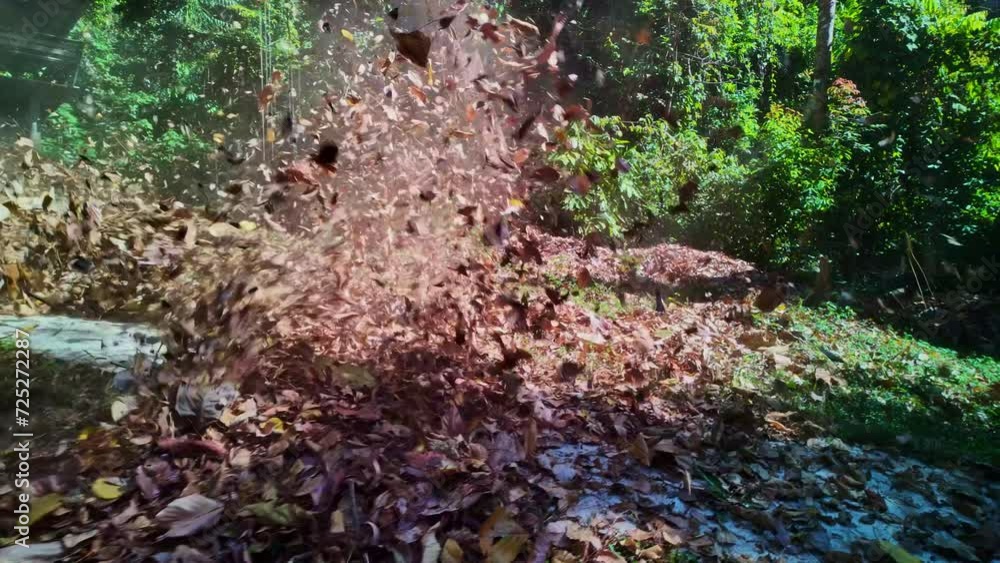 Air blower for blowing grass, leaf debris, creating fire breaks ...