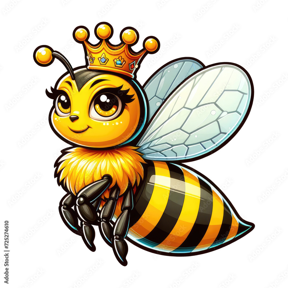 Royal Queen Bee Clipart Stock Illustration | Adobe Stock