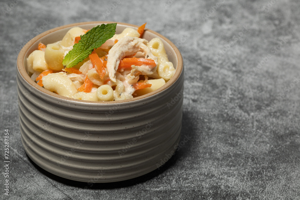Tasty Filipino chicken sopas with macaroni, cabbage, carrots and ...