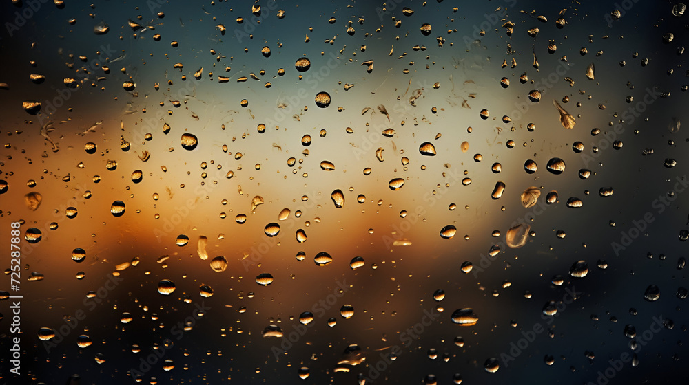 Nighttime Driving Raindrop Covered Glass Texture In A Car Window ...