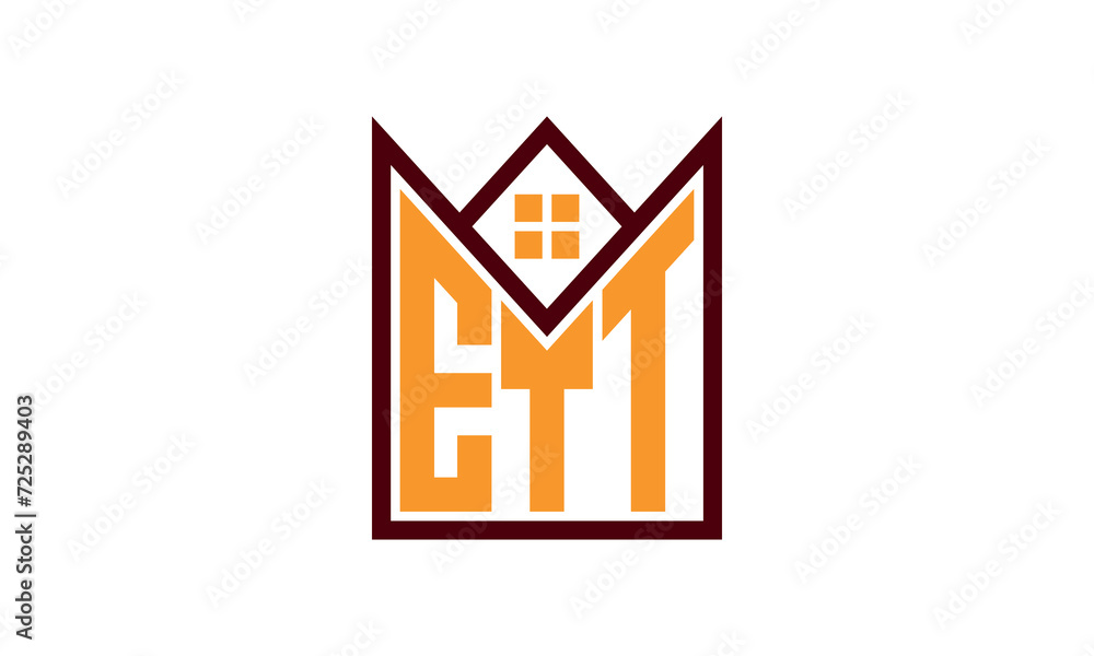 ETT initial letter real estate builders logo design vector ...