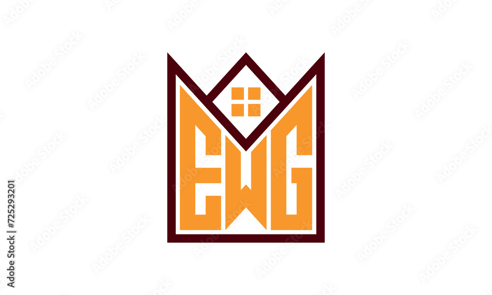 EWG initial letter real estate builders logo design vector ...