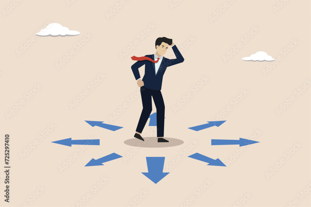 Choose career path, decide the right or wrong direction, opportunity ...