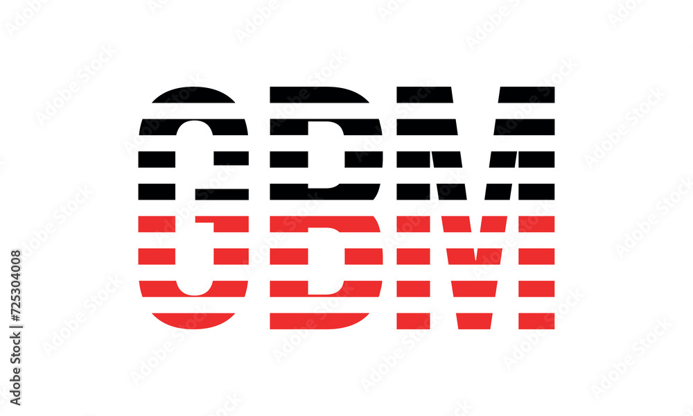 GBM three initial letter iconic line negative space minimal logo design ...