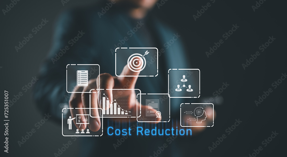 Cost reduction concept, business goal strategy, and project management ...