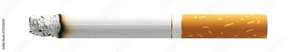 Close-up of an extinguished cigarette butt with filter, concept of ...