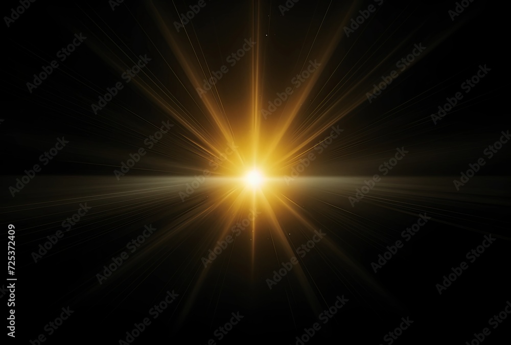 Sun Light Overlay. Sun rays overlay. Sun rays light isolated on black ...