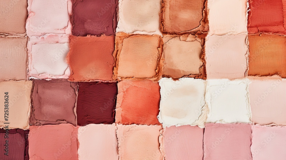A bunch of color swatches, forming a flesh-tone color palette with a ...
