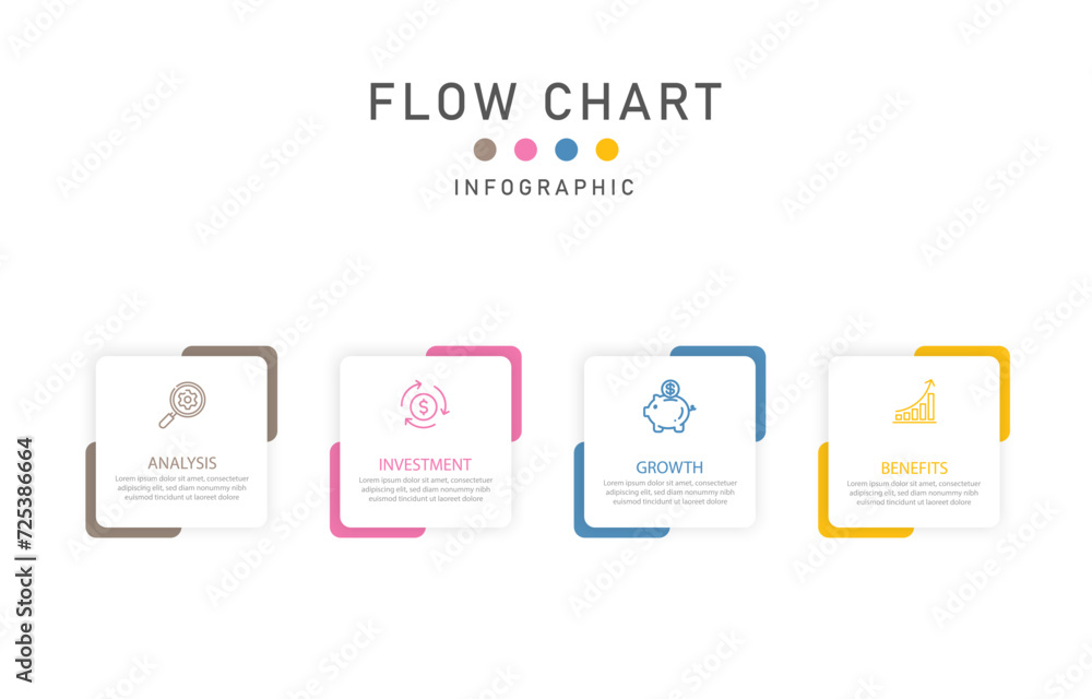 Grafika wektorowa Stock: Process flow chart infographic, Can be used ... Grafika wektorowa Stock: Process flow chart infographic, Can be used ...