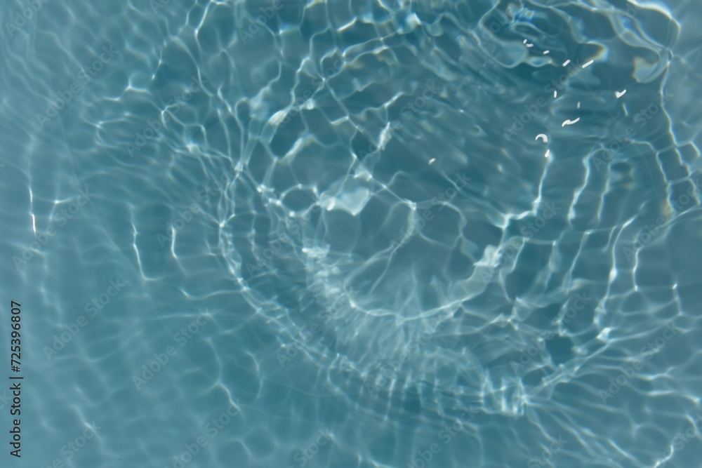 Water surface. Bluewater waves on the surface ripples blurred. Defocus ...