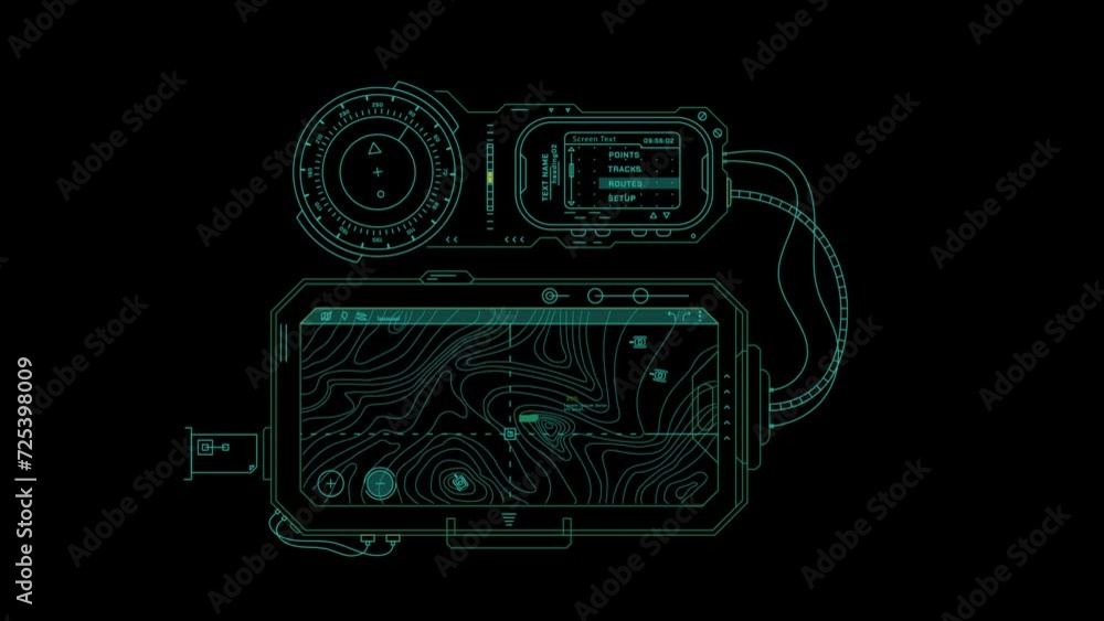 4K UI User Interface with HUD graphs pack bar text box table black ...