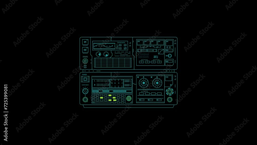 4K UI User Interface with HUD graphs pack bar text box table black ...