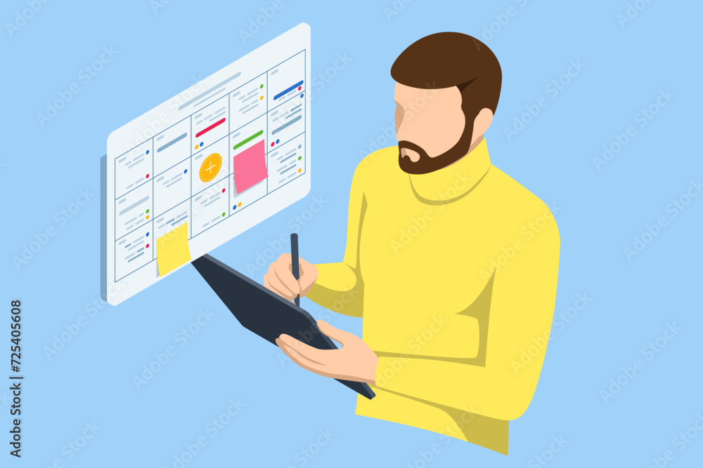 Isometric Business Project Management System. Scrum task board Project ... Isometric Business Project Management System. Scrum task board Project ...