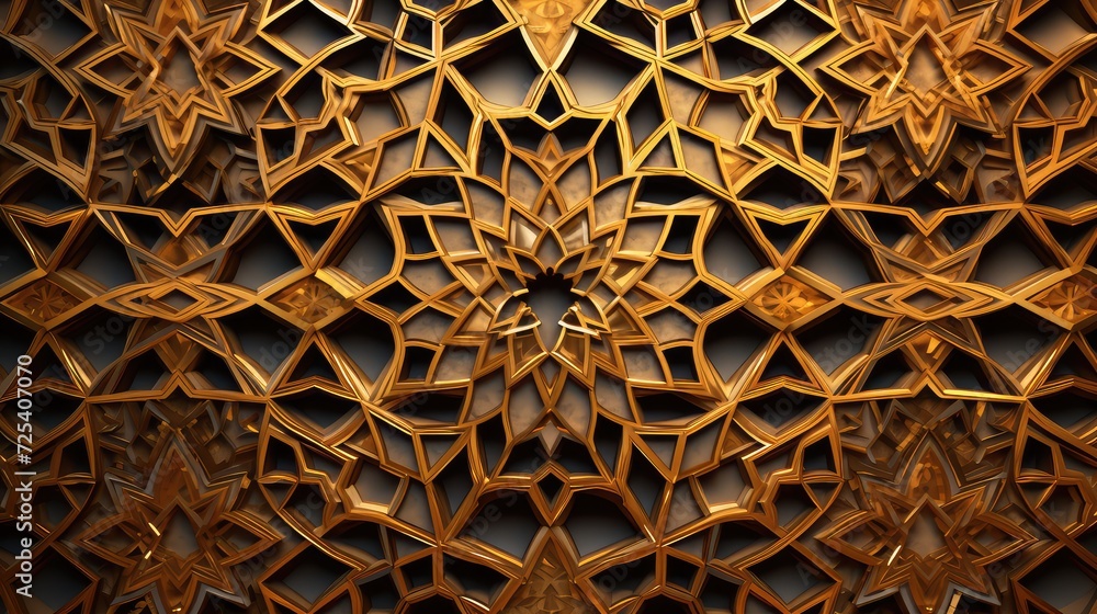 gold islamic background with arabic and turkish ornament style use for ...