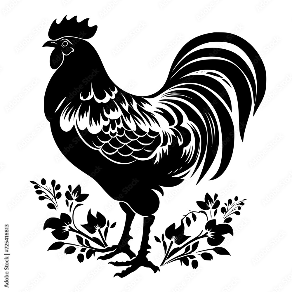 Vecteur Stock rooster png, rooster svg, rooster vector, rooster ...