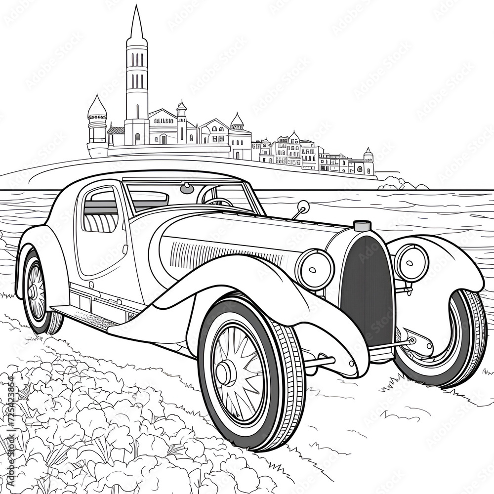 Rolls Royce Coloring Page, Luxury Car Colouring Page, For adult and ...