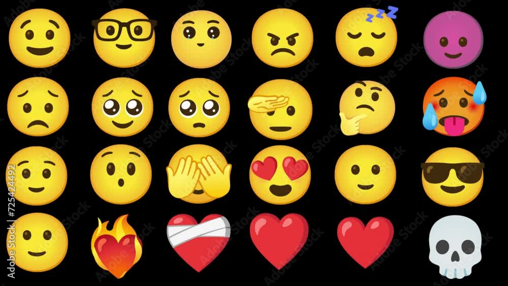 Extended Pack of All Time Favorite Animated Emoji on Transparent ...