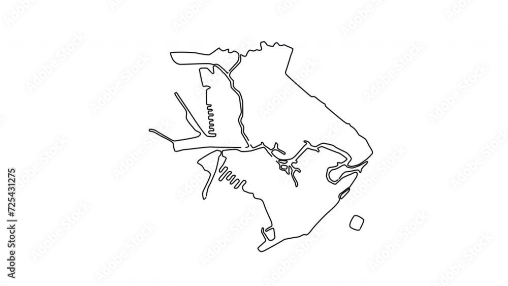 animated sketch map of Manila in the Philippines Stock Video | Adobe Stock