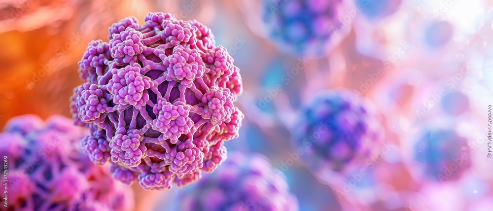 Human Papillomavirus (HPV) on Skin Cells, Textural Focus on Virus and ...