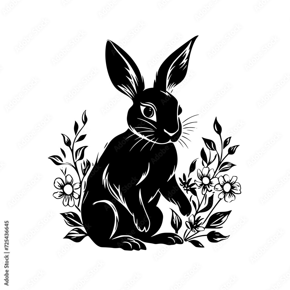 rabbit svg, rabbit clipart, rabbit png, rabbit silhouette, rabbit ...