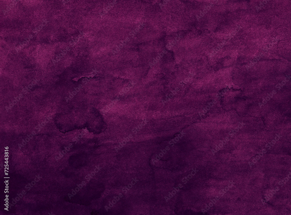 Watercolor dark purple wine color background texture, hand painted. Old ...